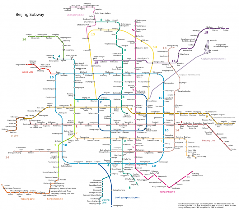 2019 Beijing Subway (Metro) Guide inc Map and Line info